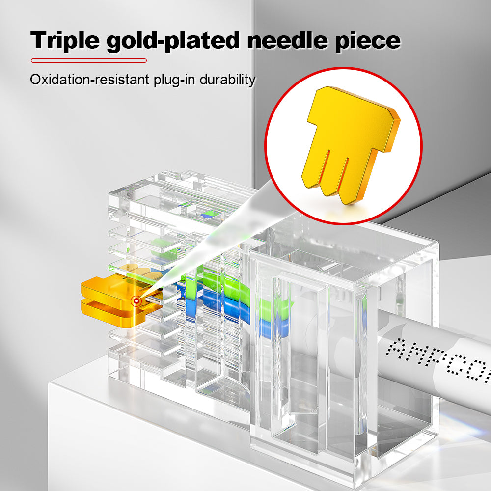 Pass-Through vs Standard RJ45 Connector for Cat6/Cat6A | AMPCOM