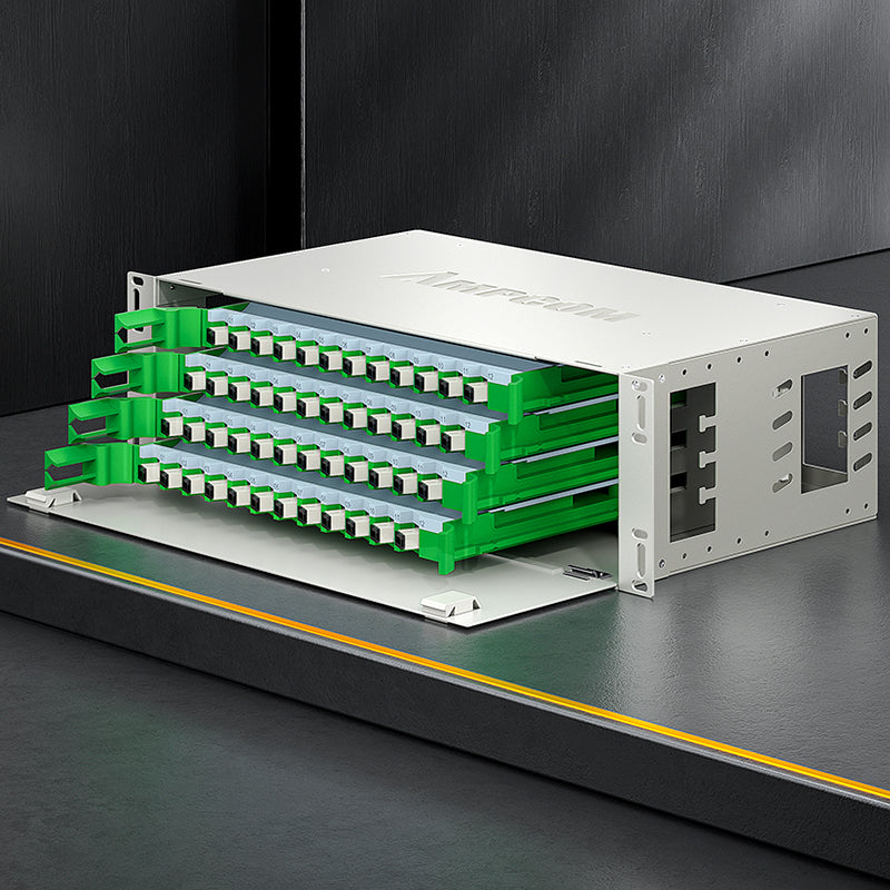 AMPCOM Optical Distribution Frame (ODF), 48-Port Multimode Fiber Patch ...