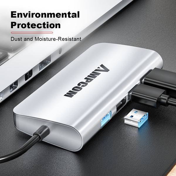 AMPCOM USB Port Lock with Key, USB Metal Port Lock Blocker for PC ...
