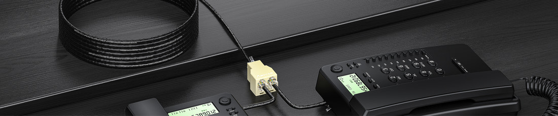 AMPCOM Inline Couplers - Secure Cable Extension & Connection Solutions
