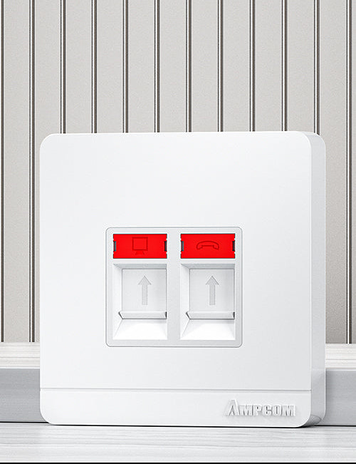 AMPCOM Faceplate & Keystone Jack – Secure, Modular Connectivity Solutions