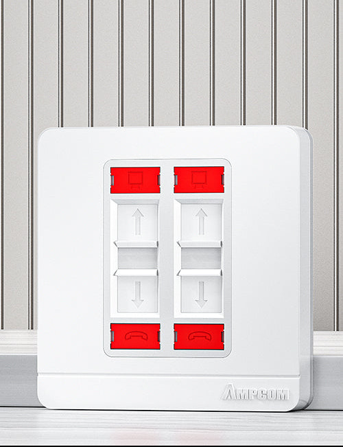 AMPCOM Faceplate & Keystone Jack – Secure, Modular Connectivity Solutions