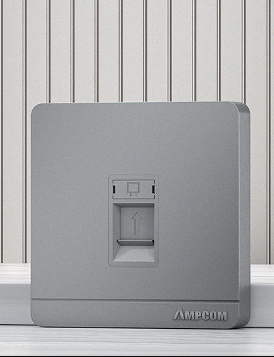 AMPCOM Faceplate & Keystone Jack – Secure, Modular Connectivity Solutions